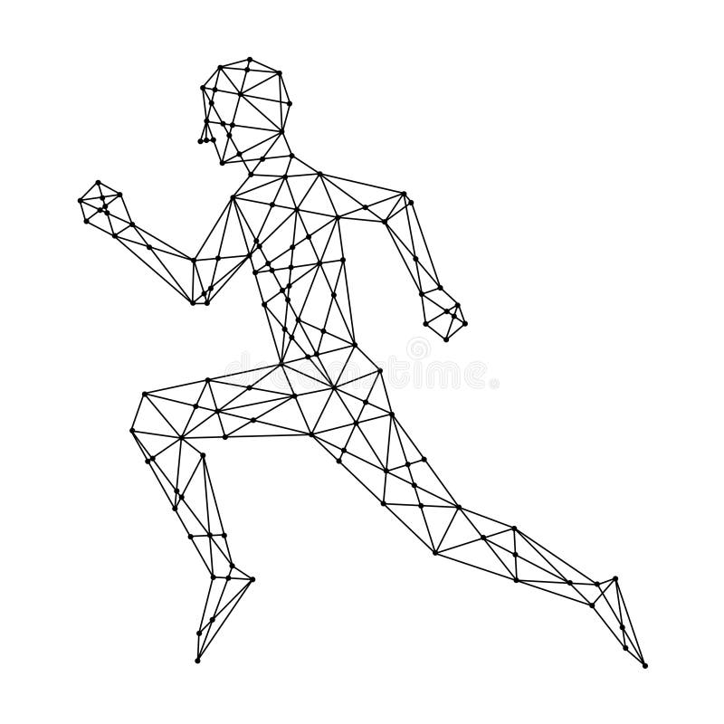 Graphic Man Running, Vector Stock Vector - Illustration of power, link ...