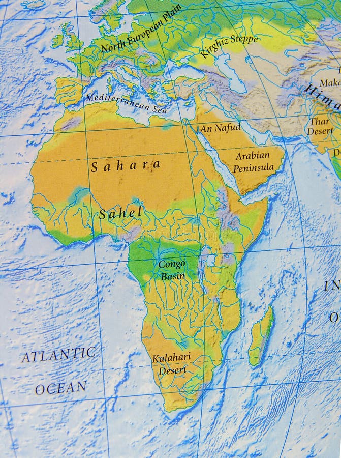 Graphic Map of Africa Close Stock Image - Image of graphic, atlantic ...