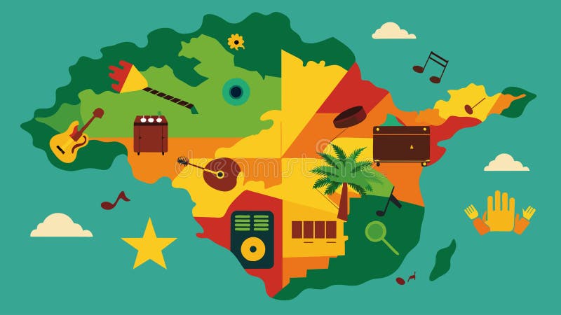 A Graphic Map Showcasing the Widespread Influence of Reggae Music on ...