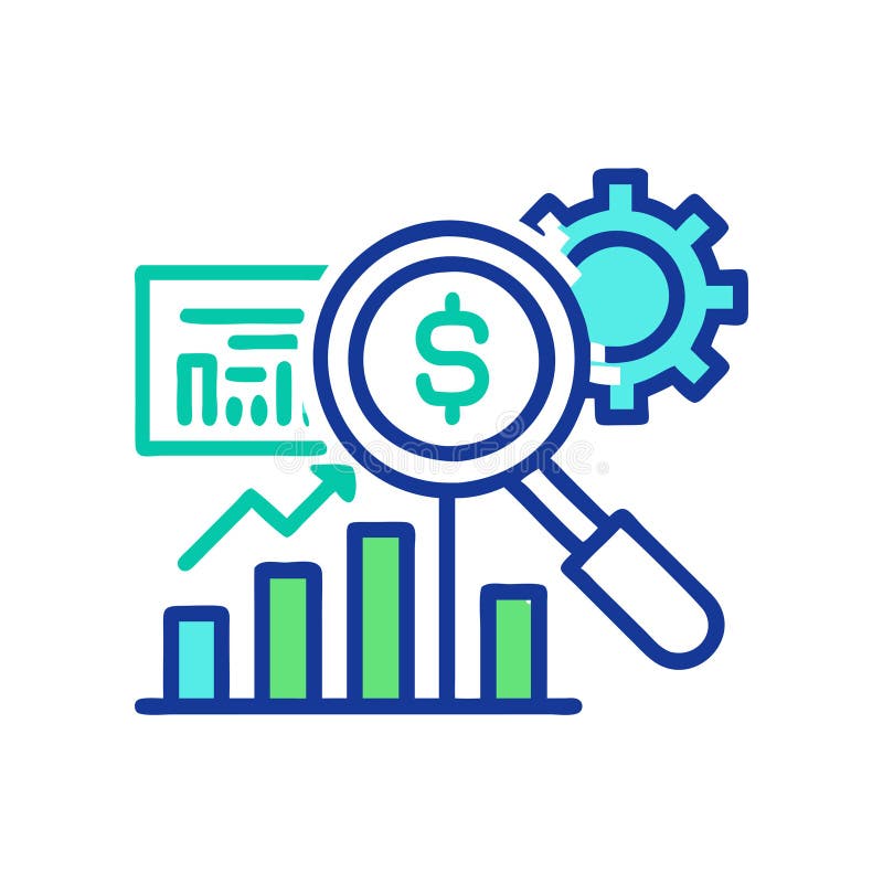 Market analysis logos stock vector. Illustration of inspect - 99109062