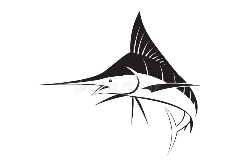 Graphic Marlin Fish, Vector Stock Vector - Illustration of spearfish ...