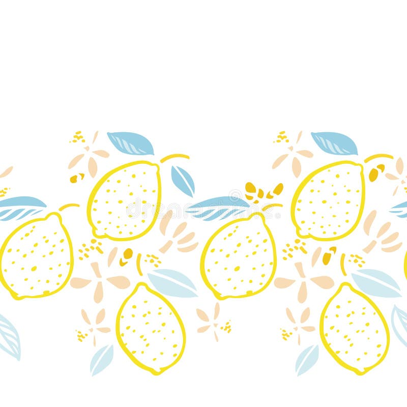 Italian Lemon Border Stock Illustrations – 285 Italian Lemon Border ...