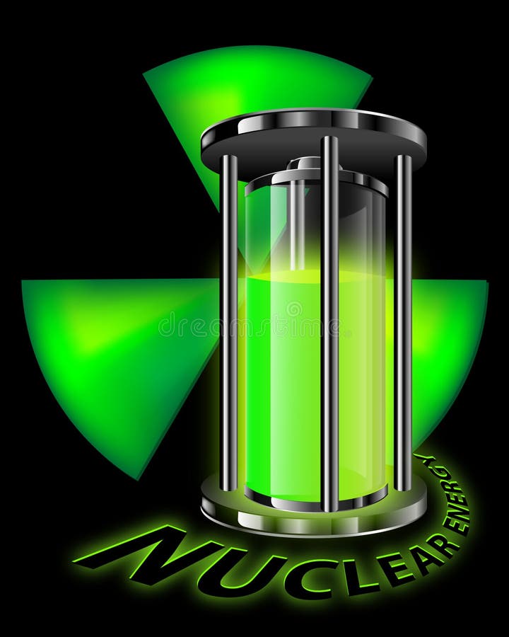 Graphic of nuclear energy stock vector. Illustration of fluorescent ...
