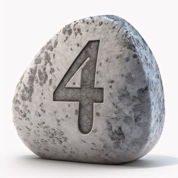 Stone Font Number 4 Four 3d Stock Illustrations – 25 Stone Font Number ...