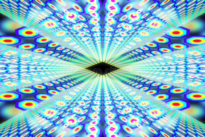 A Graphic of Octagonal Shaped Objects with a Bright Neon Glow Inside a ...