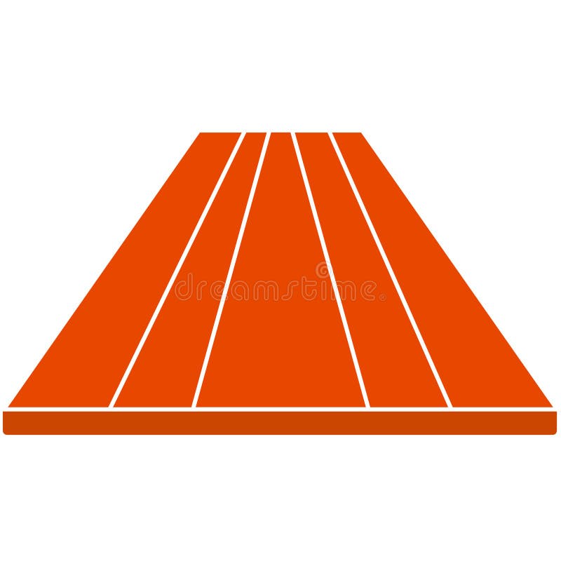 Graphic of an Orange Running Track. Illustration Stock Vector ...