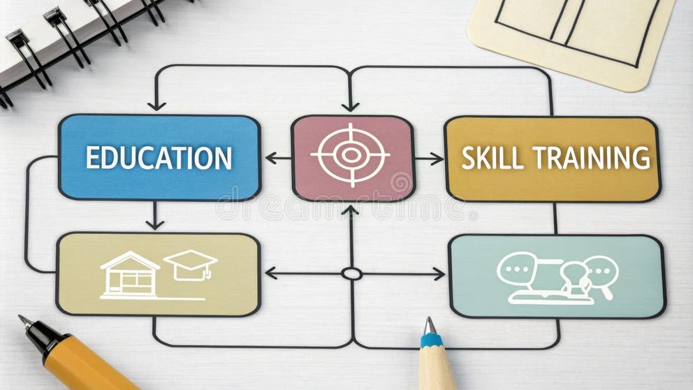A Graphic Organizer Showing Different Career Paths with Associated ...