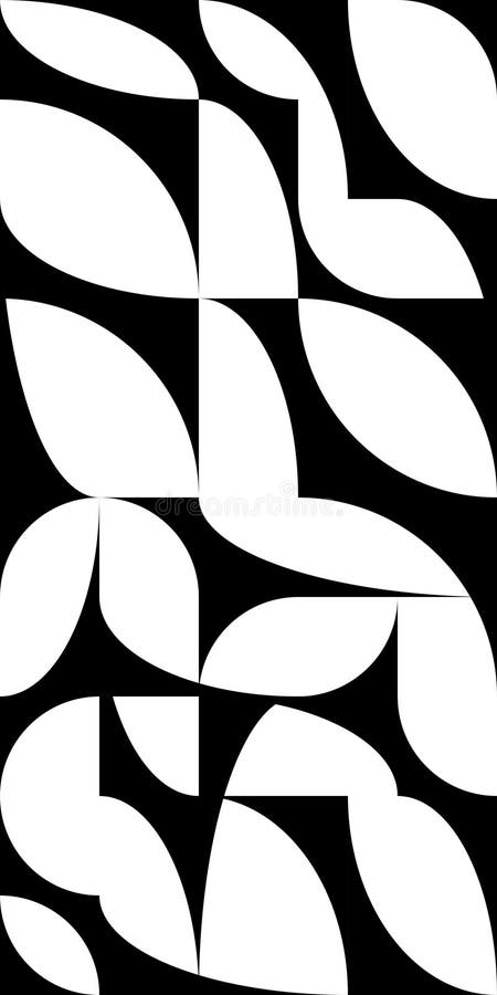 Bauhaus Pattern, Minimal Design with Sharp and Smooth Curve Lines ...