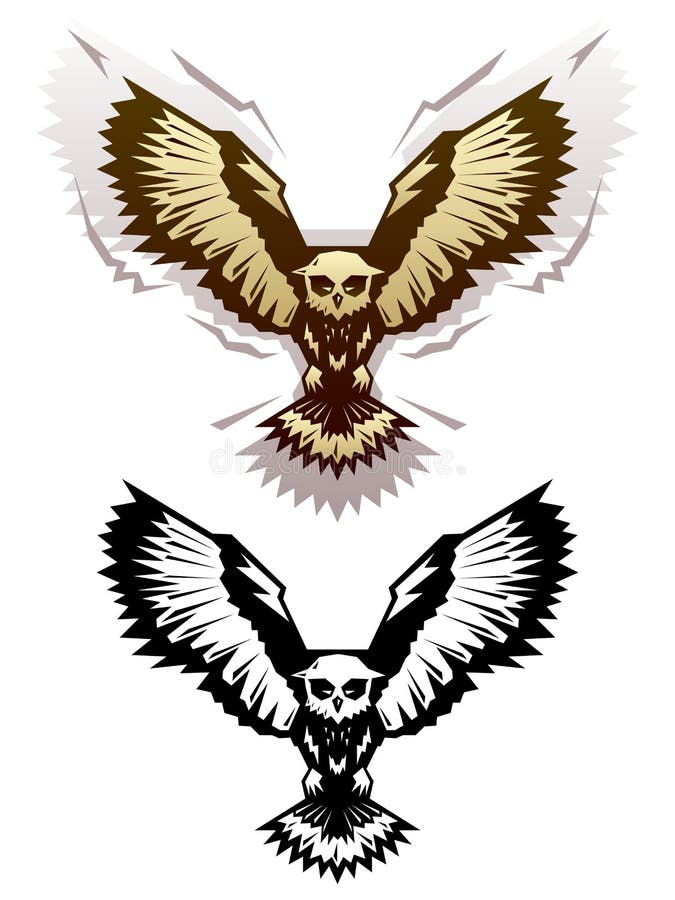 Graphic owl illustration stock vector. Illustration of bird - 10348844