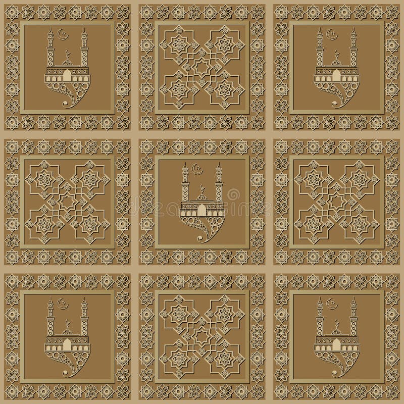 Graphic Pattern with a Bas-relief of Ramadan 26 Stock Vector ...