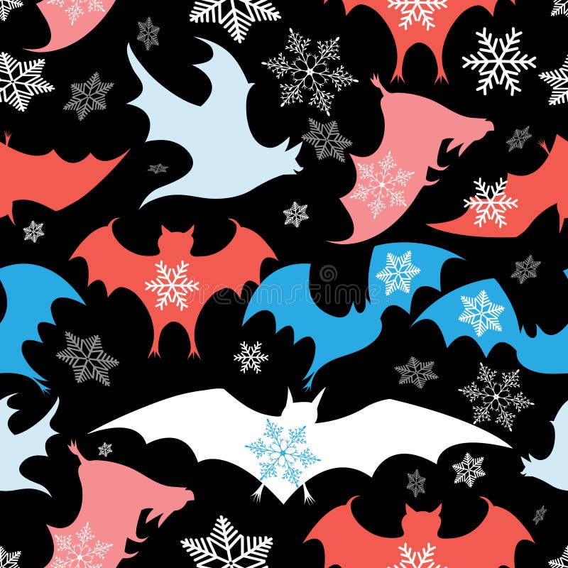 Graphic pattern of bats stock vector. Illustration of silhouettes ...