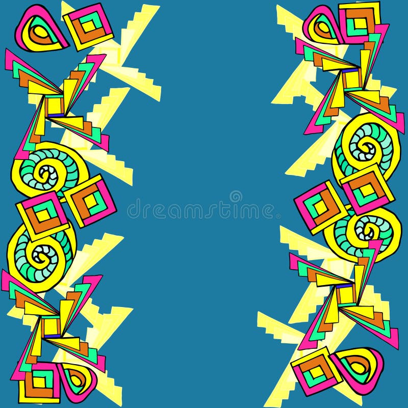 Graphic Pattern of the Border Stock Vector - Illustration of colorful ...