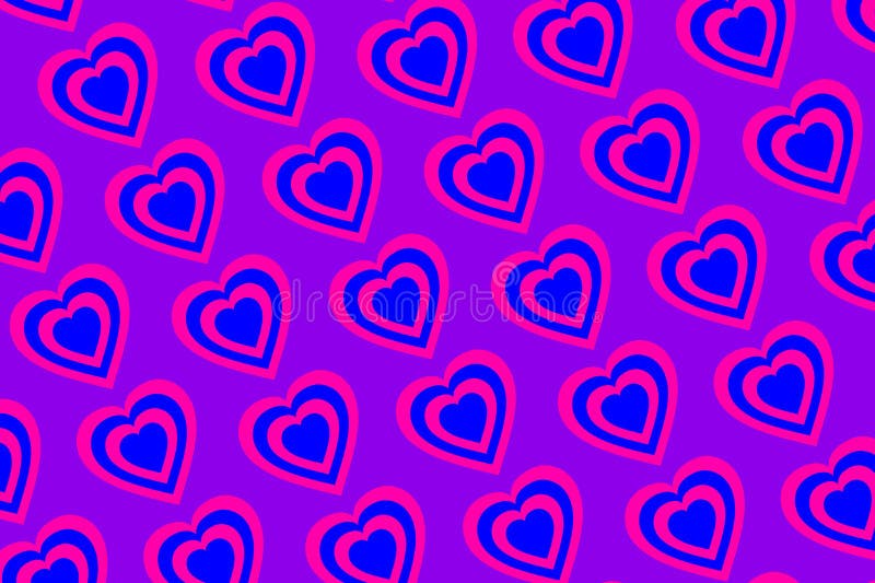 A Graphic Pattern of Colorful Heart Shape in Front of Color Backdrop ...