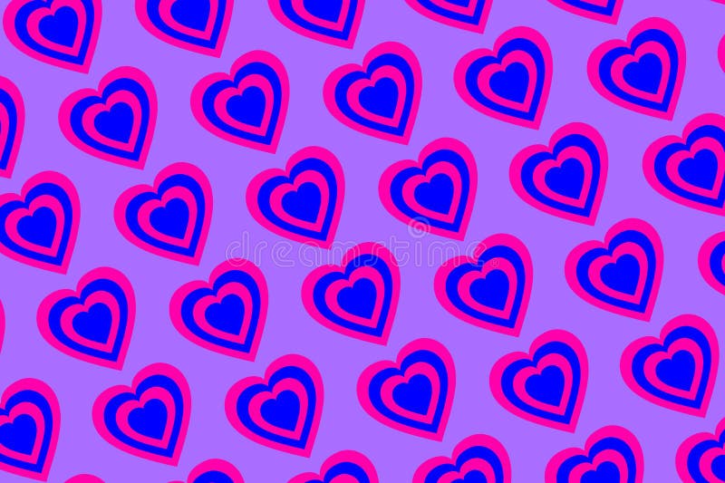 A Graphic Pattern of Colorful Heart Shape in Front of Color Backdrop ...