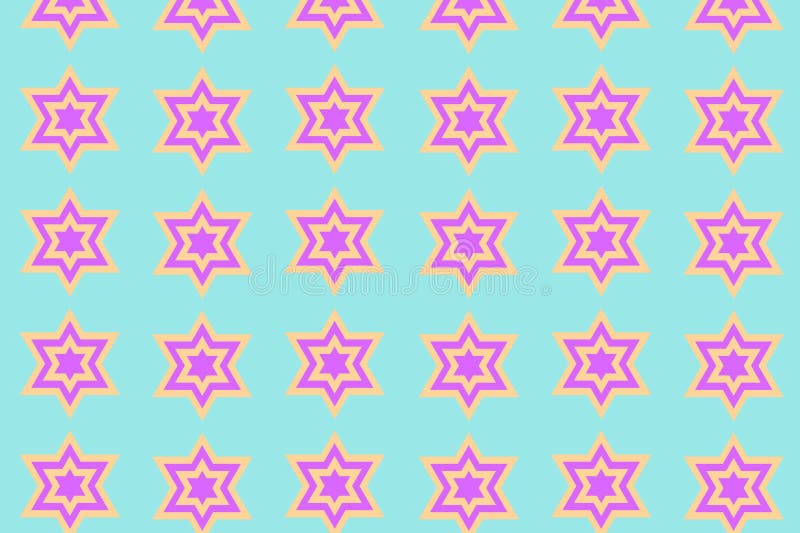 A Graphic Pattern of Colorful Hexagram Shape in Front of Color Backdrop ...