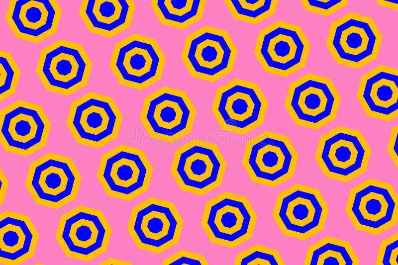 A Graphic Pattern of Colorful Octagon Shape in Front of Color Backdrop ...