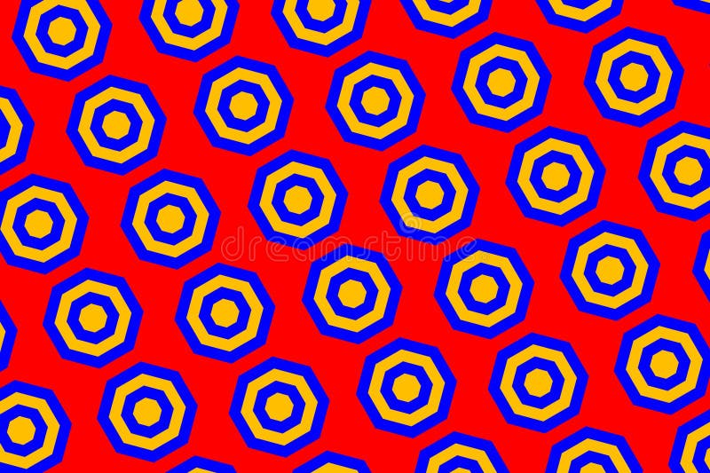 A Graphic Pattern of Colorful Octagon Shape in Front of Color Backdrop ...