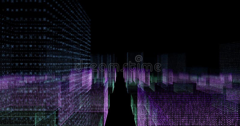 Graphic, Pattern and 3D Structure with Abstract Platform Floating Above ...