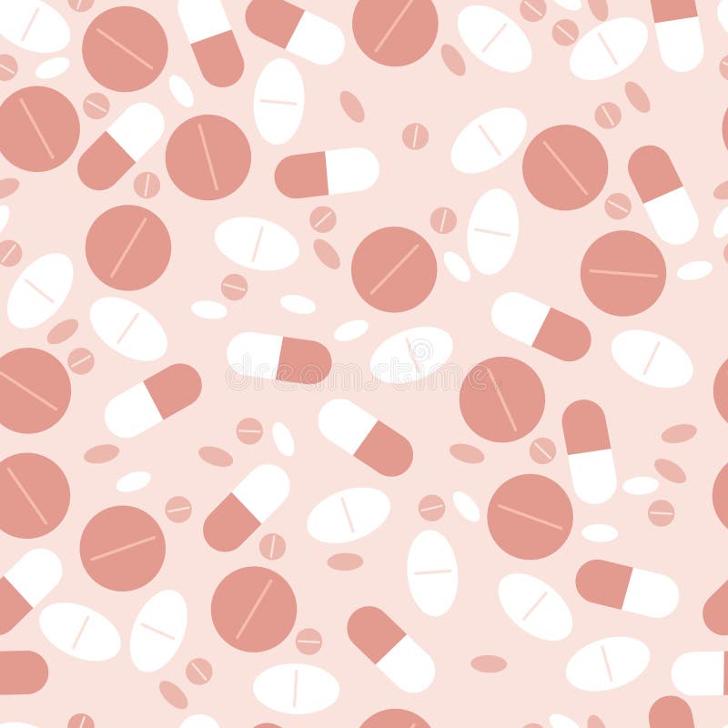 Graphic Pattern on a Medical Theme with the Image of Pills Stock Vector ...