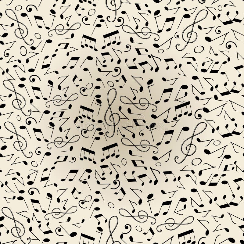 Graphic Pattern of Musical Notes Stock Vector - Illustration of high ...