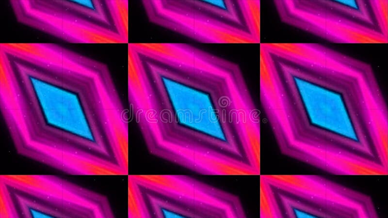 Graphic Pattern of Rhombus Shapes Blinking and Changing Blue and Pink ...