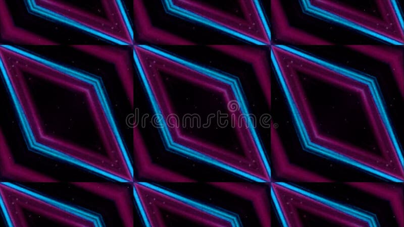 Graphic Pattern of Rhombus Shapes Blinking and Changing Blue and Pink ...