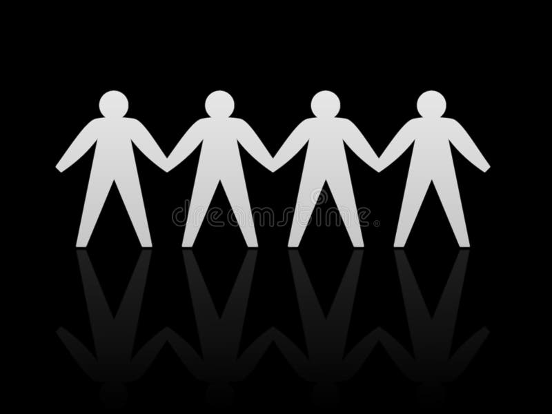 Stick Figures Racial Equality Stock Illustration - Illustration of ...