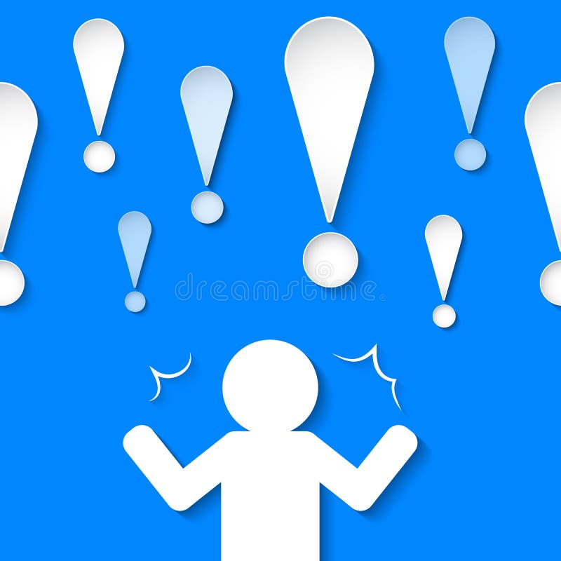 Graphic of People with Many Exclamation Mark. Stock Vector ...