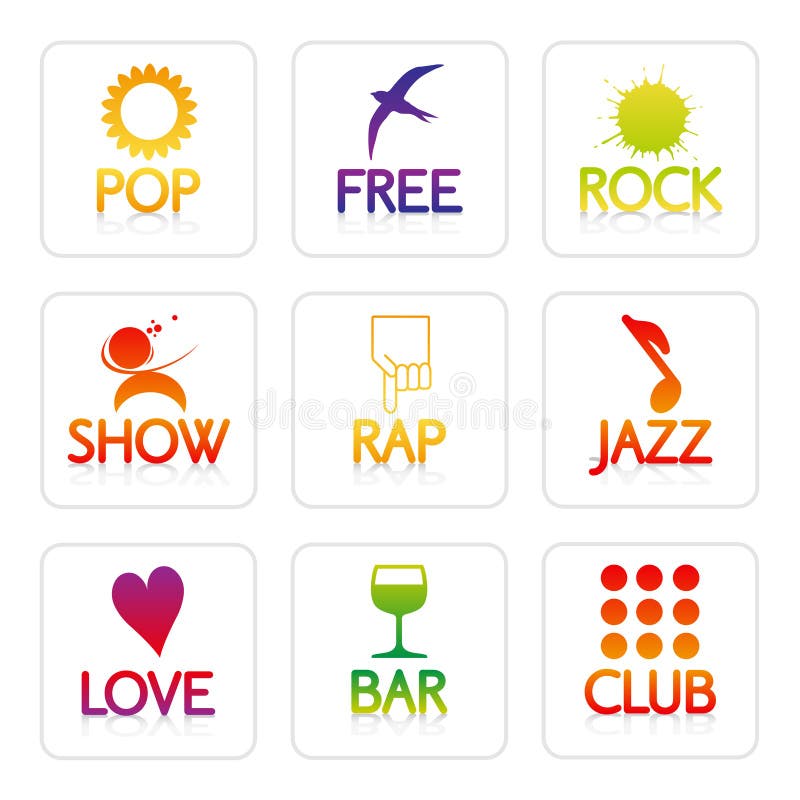 Graphic Pictograms on White Background Stock Vector - Illustration of ...