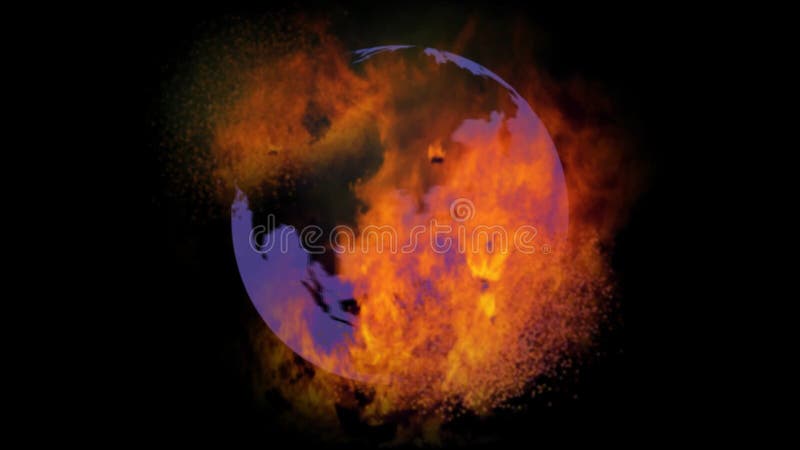 Earth Burning Due To Global Warming Stock Video - Video of blue, clean ...