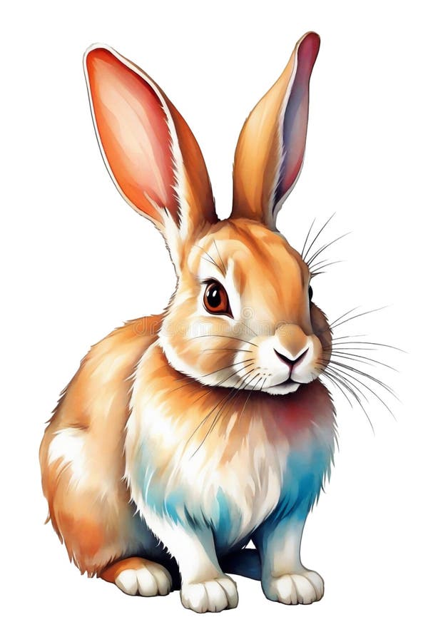 White Rabbit Graphics with Easter Eggs Stock Illustration ...
