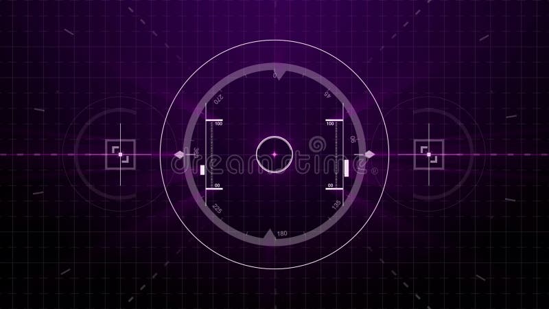 Simulation Radar Target Lock on Interface or Auto Pilot Control Screen ...