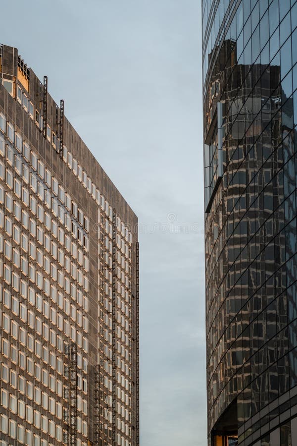 Graphic Reflection of Office Building Stock Photo - Image of tower ...