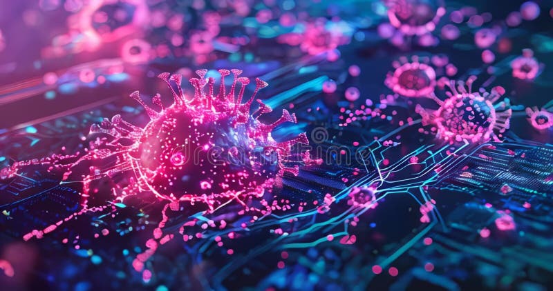 Graphic Representation of Antivirus Software Fighting a Virus ...