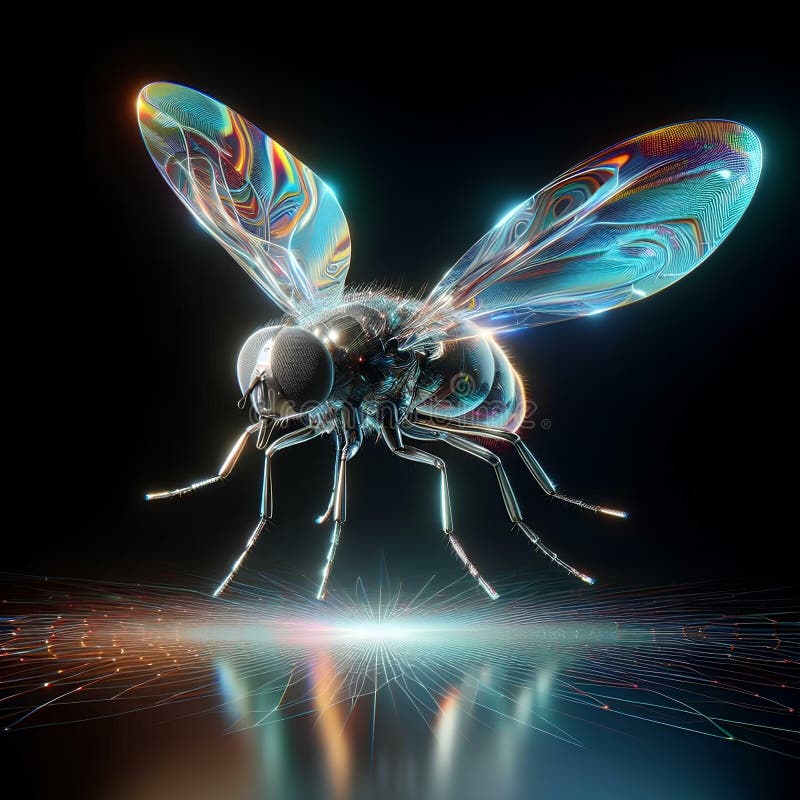 Illustration with Artistic Details of a Fly Stock Image - Image of ...