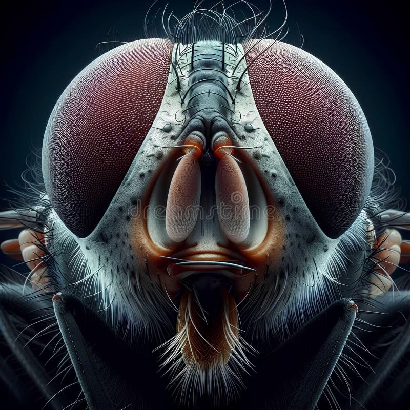 Illustration with Artistic Details of a Fly Stock Image - Image of ...