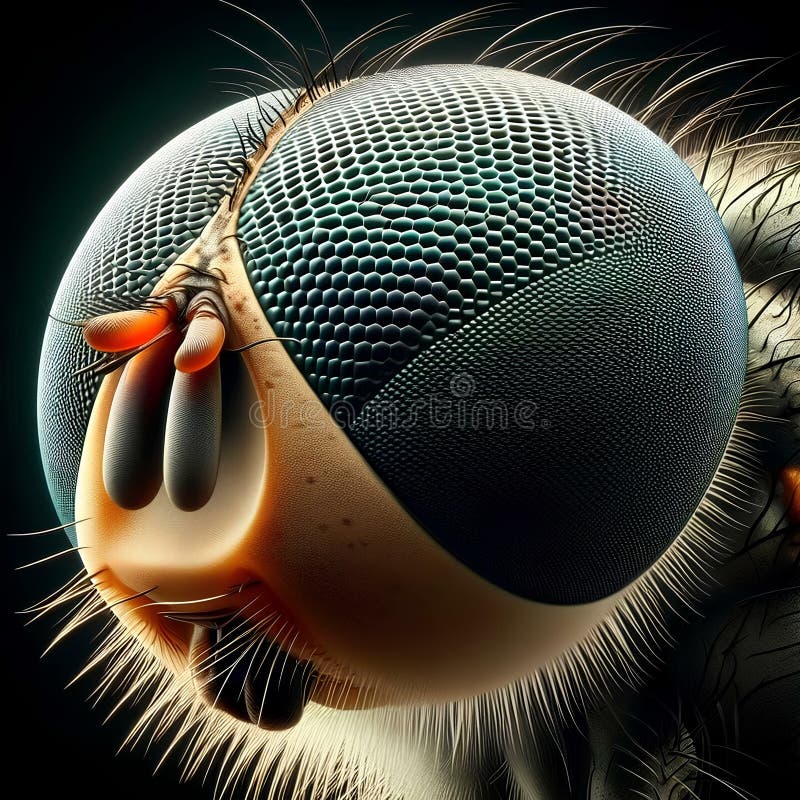 Illustration with Artistic Details of a Fly Stock Photo - Image of ...