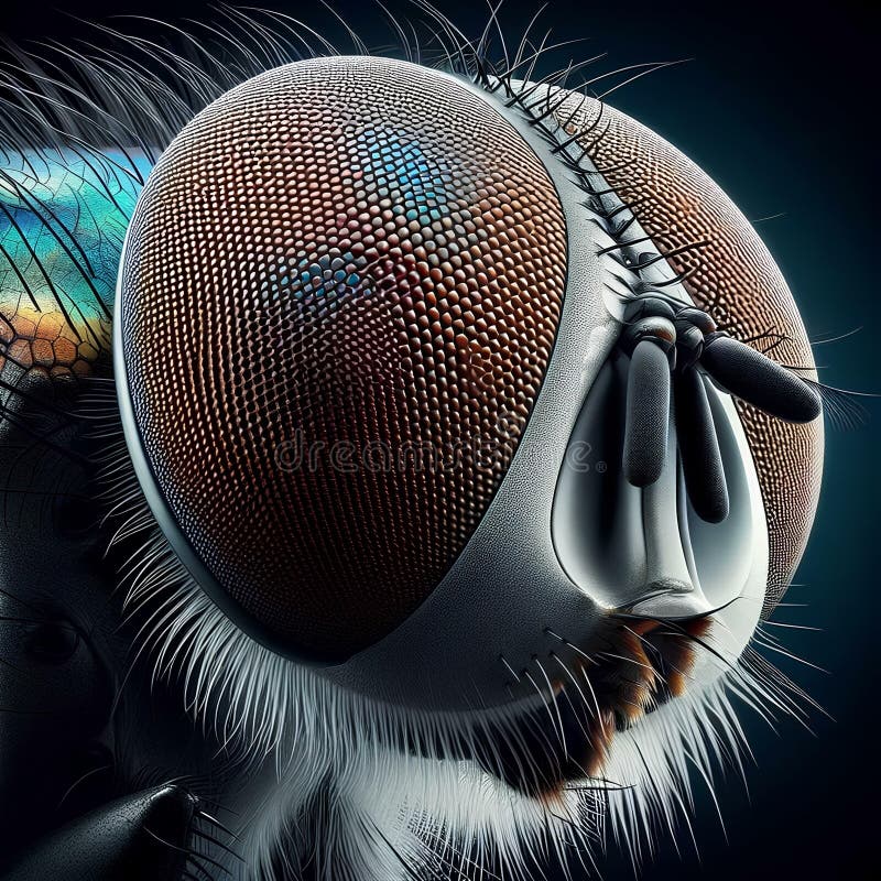 Illustration with Artistic Details of a Fly Stock Image - Image of ...