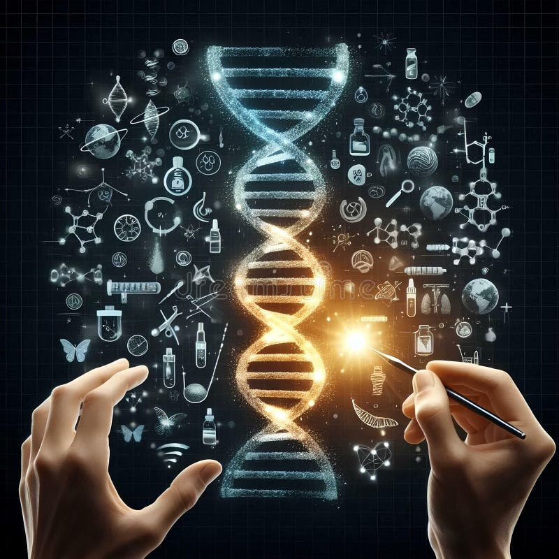 Artistic Image of the Dna Double Helix Stock Illustration ...