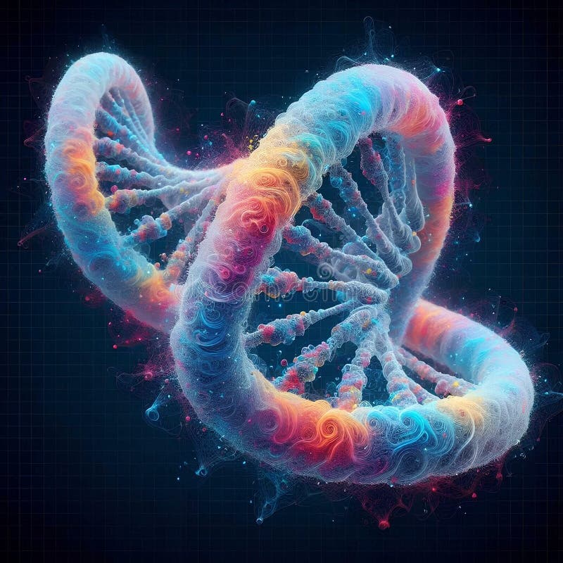 Artistic Image of the Dna Double Helix Stock Illustration ...