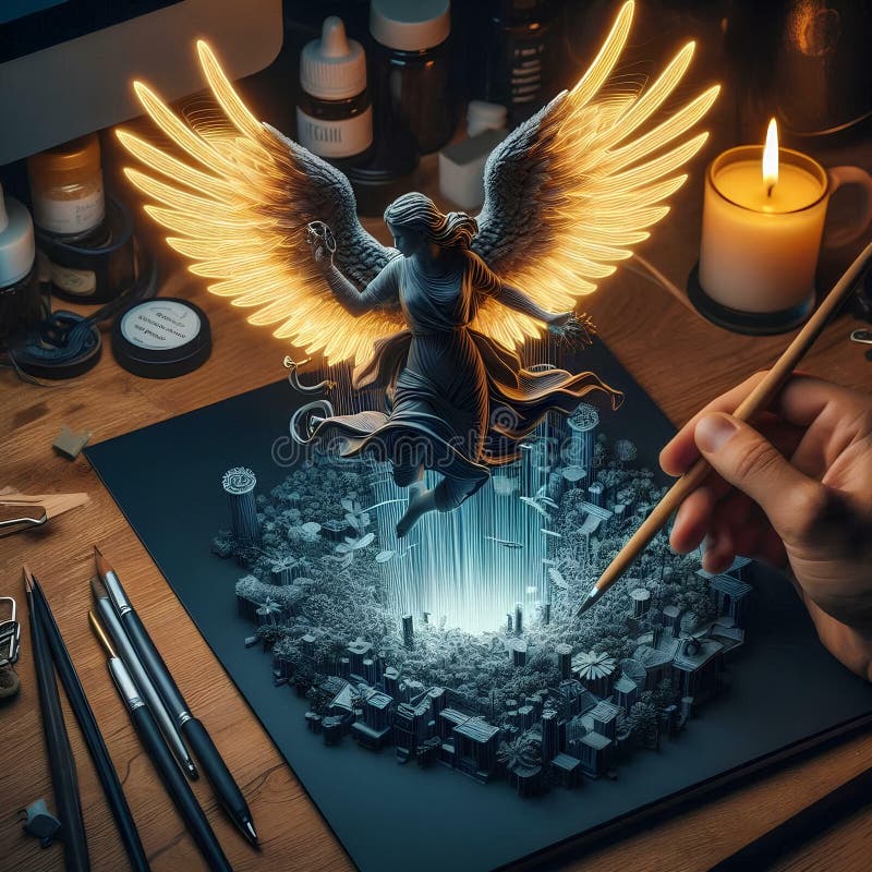 Image of a Lucid Dream with 3d Light Stock Illustration - Illustration ...