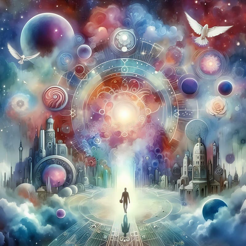 Illustration that Represents the Expansion of Consciousness Stock ...