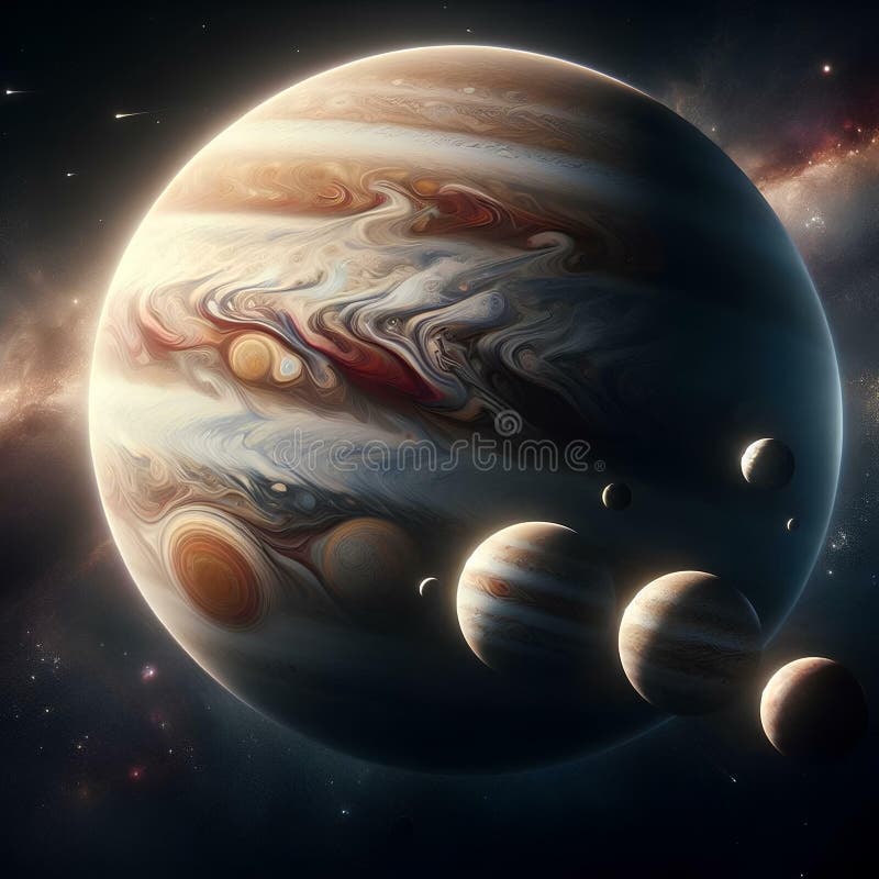Artistic Image of the Planet Jupiter Stock Image - Image of artistic ...