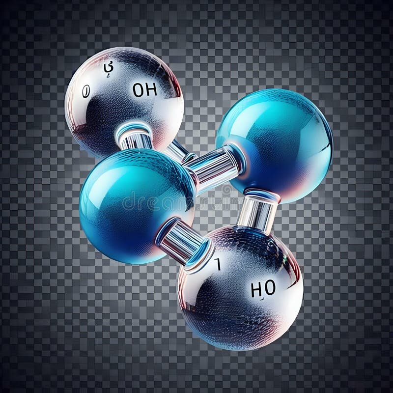 Chemical Bonds between Atoms Forming a Molecule Stock Illustration ...
