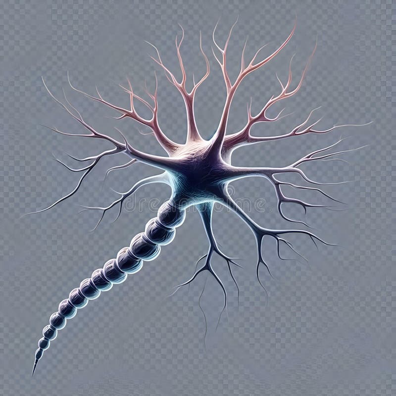 Artistic Illustration of a Neuron Stock Illustration - Illustration of ...