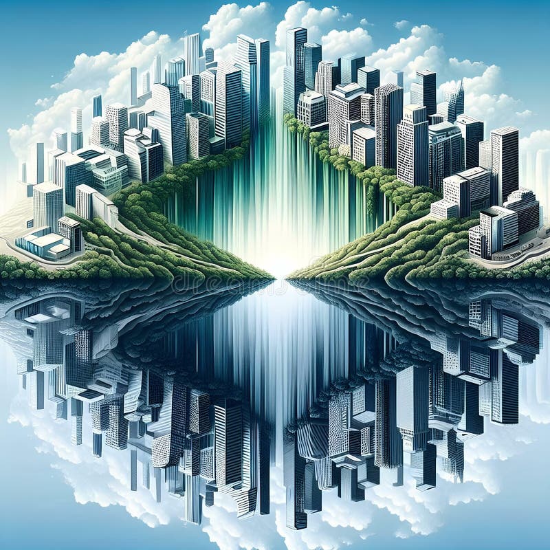 Artistic Illustration about Ambiguity and Choices Stock Illustration ...