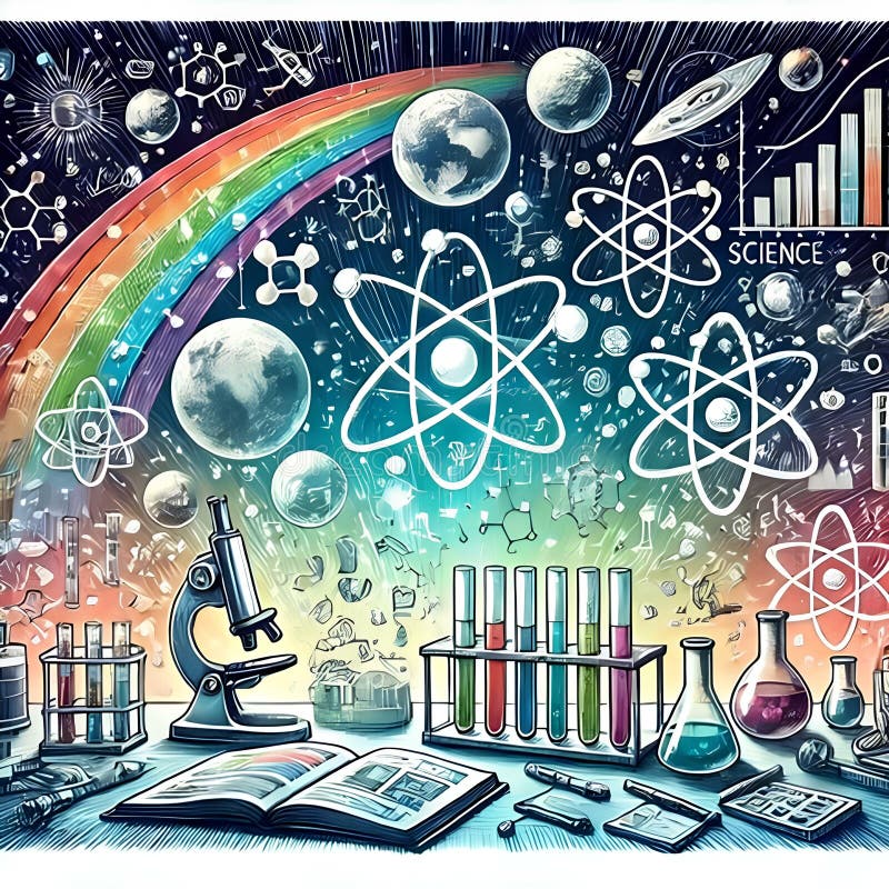Illustration about the Science Developed by Humanity Stock Illustration ...
