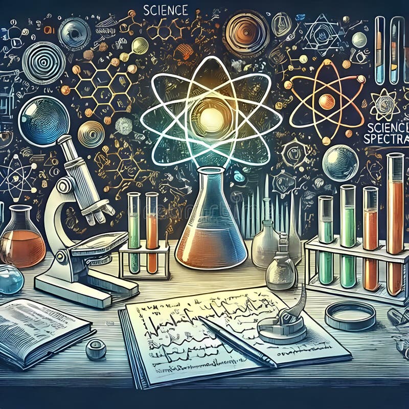 Illustration about the Science Developed by Humanity Stock Illustration ...