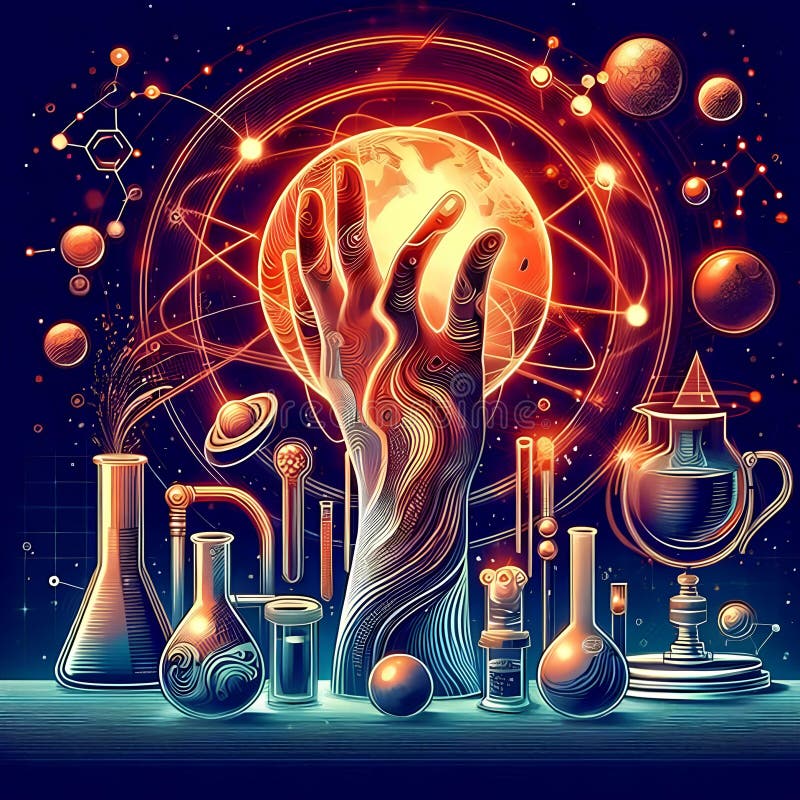 Illustration about the Science Developed by Humanity Stock Illustration ...