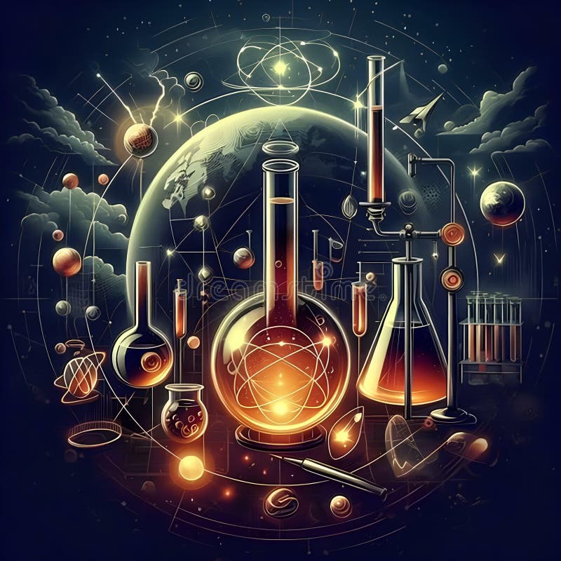 Illustration about the Science Developed by Humanity Stock Illustration ...